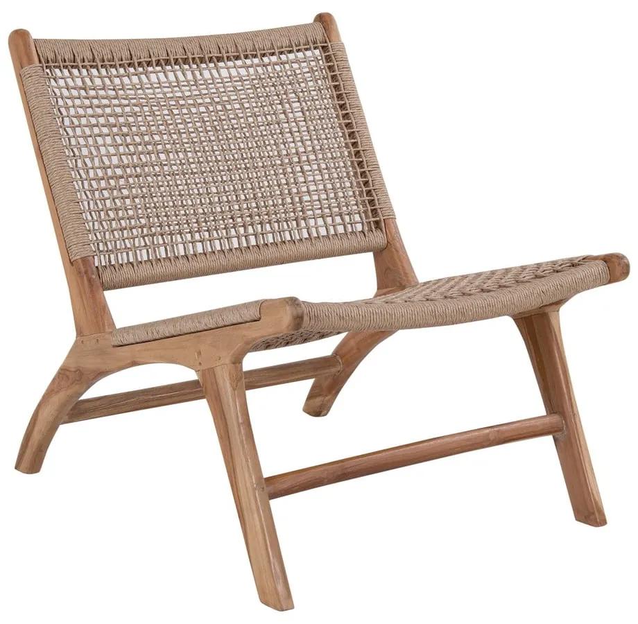 Hnědá zahradní židle z teakového dřeva Bonami Essentials Derby
