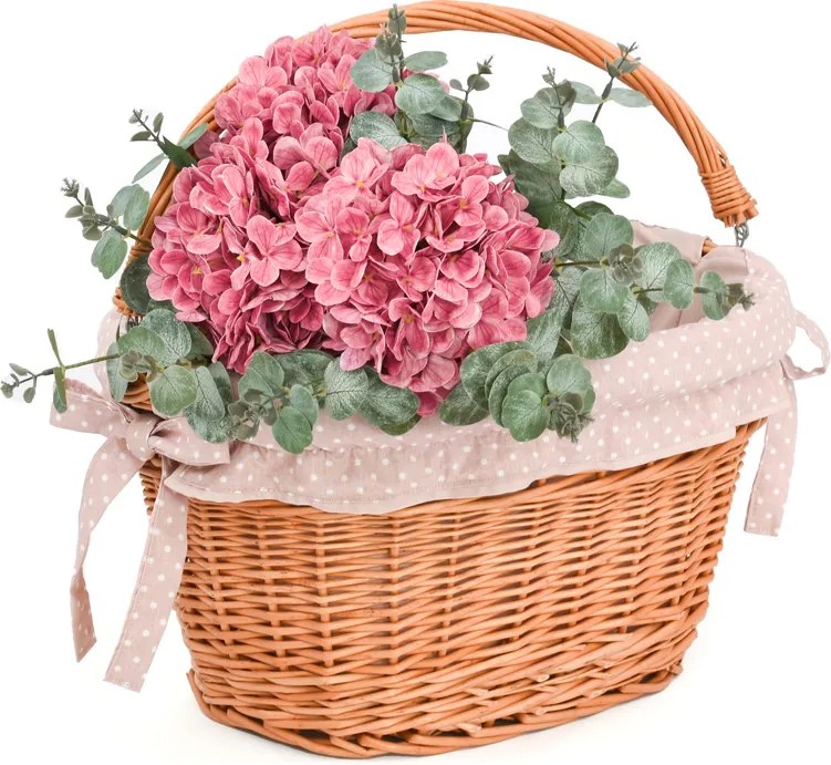 Koš na kolo proutěný s řemínky Cesta II. š.40 x hl.30 x v.24(cm)