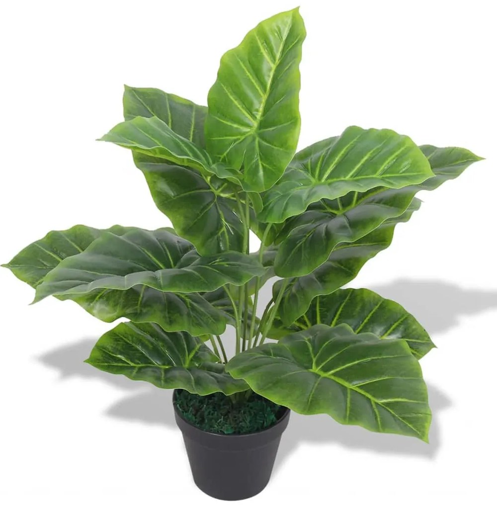 Umělá rostlina kolokázie s květináčem 45 cm zelená 244431