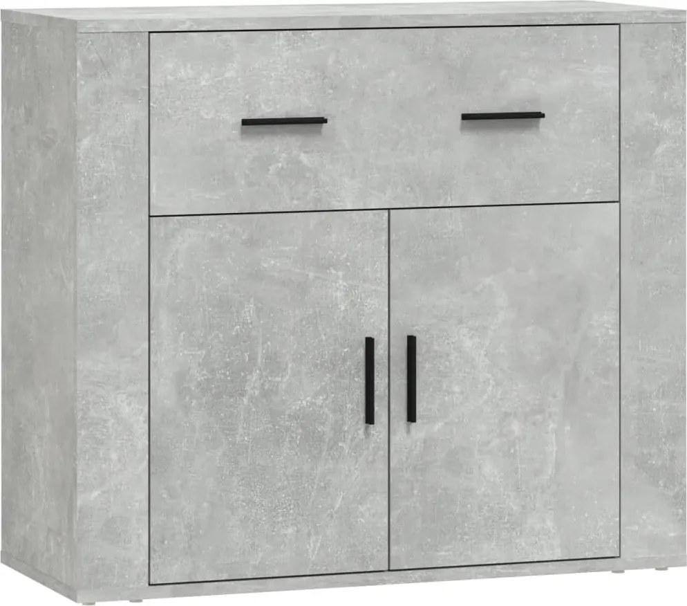 Příborníky 3 ks betonově šedé kompozitní dřevo 3185427