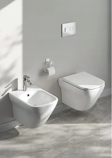 Cersanit Larga Square, závěsný bidet, bílá, K120-012