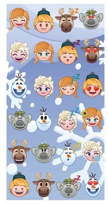 Jerry Fabrics Dětská osuška Frozen "Emoji"  70x140cm