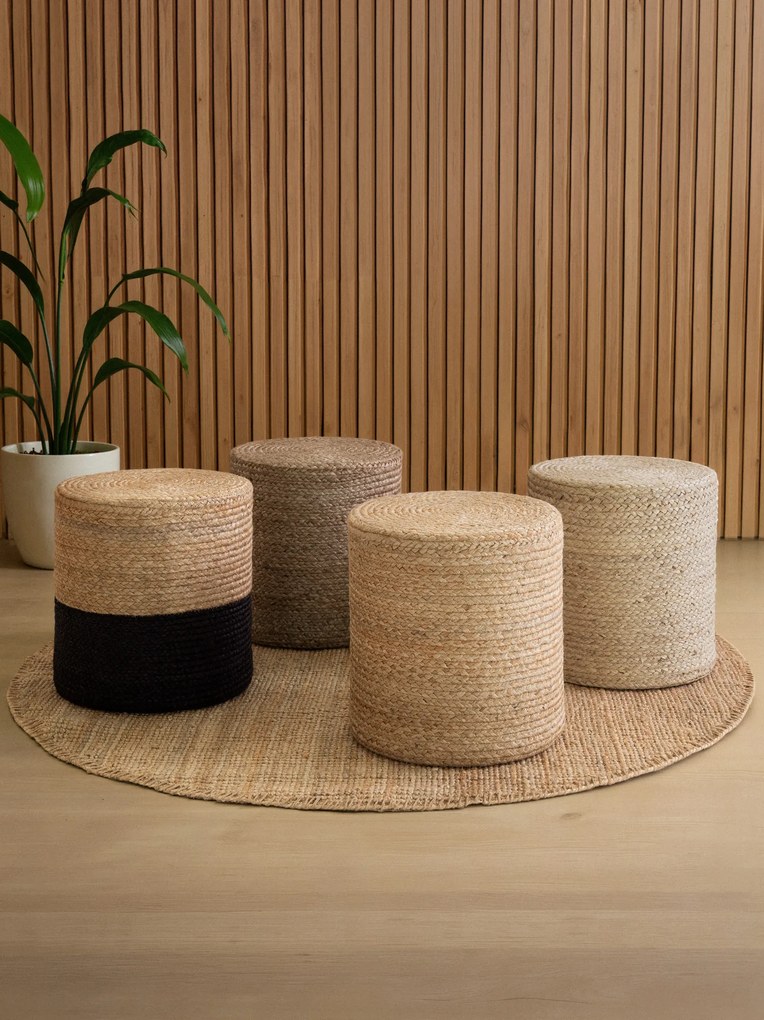 Hanse Home Sedací vak LOOMA POUF 106235 Beige/Grey - 40x40 cm