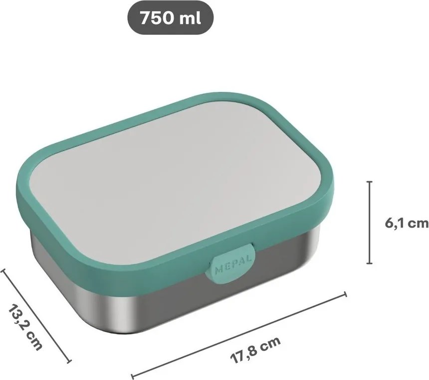 Dělený svačinový box s vidličkou Campus – Mepal