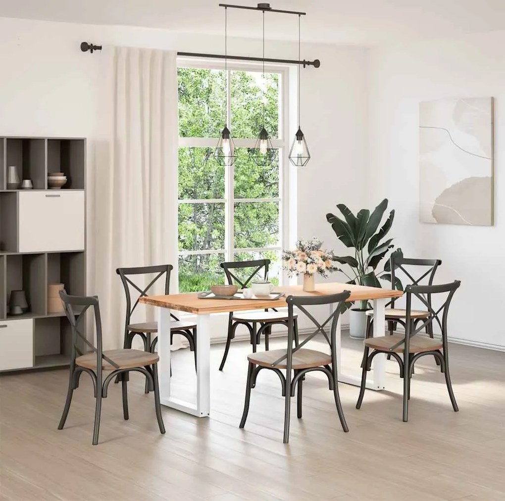 vidaXL Nohy k jídelnímu stolu ve tvaru U, 2 ks, ocel, 70 x (72-73) cm, ocel [4013185] Barva: Černá