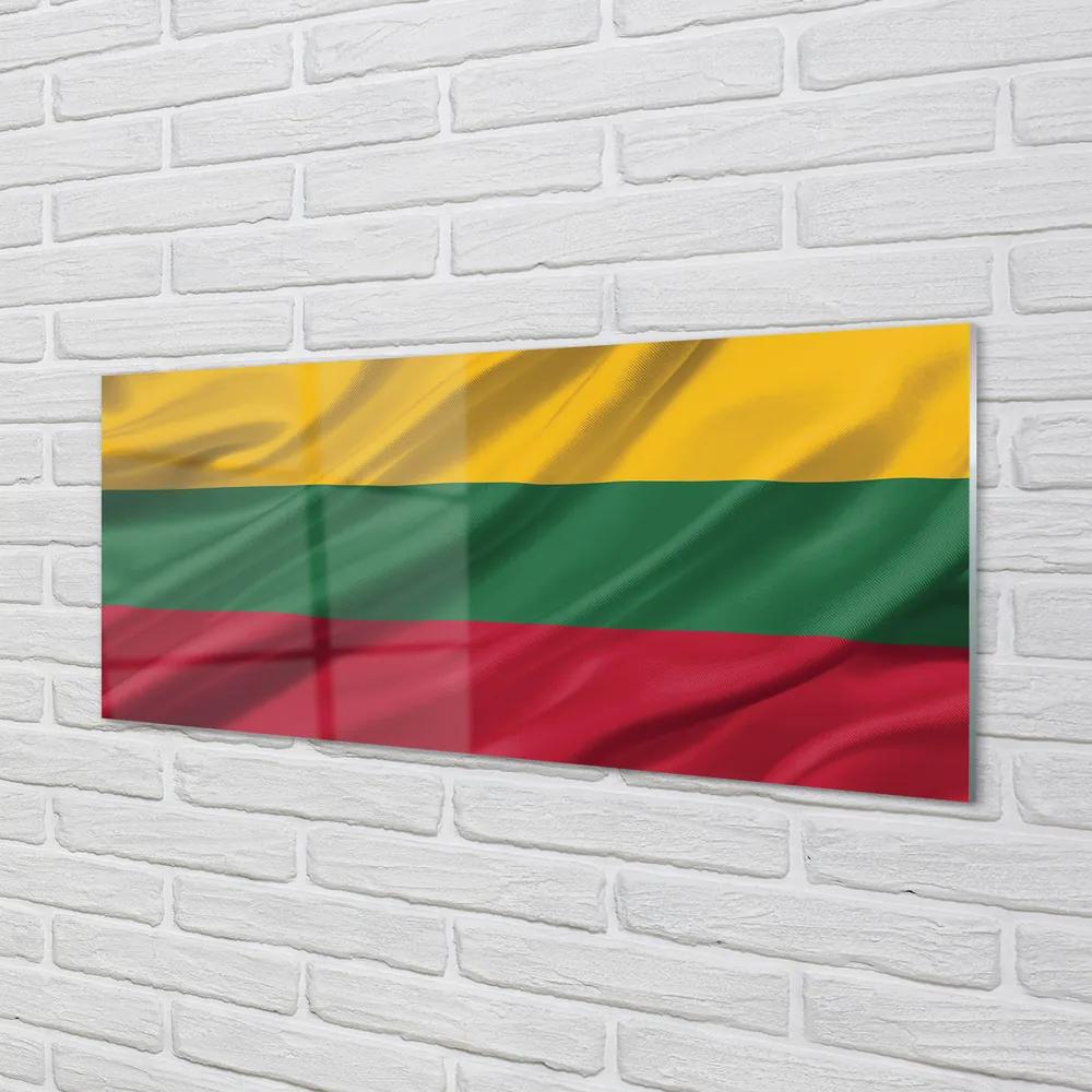 akrylový obraz vlajka Litvy 120x60 cm
