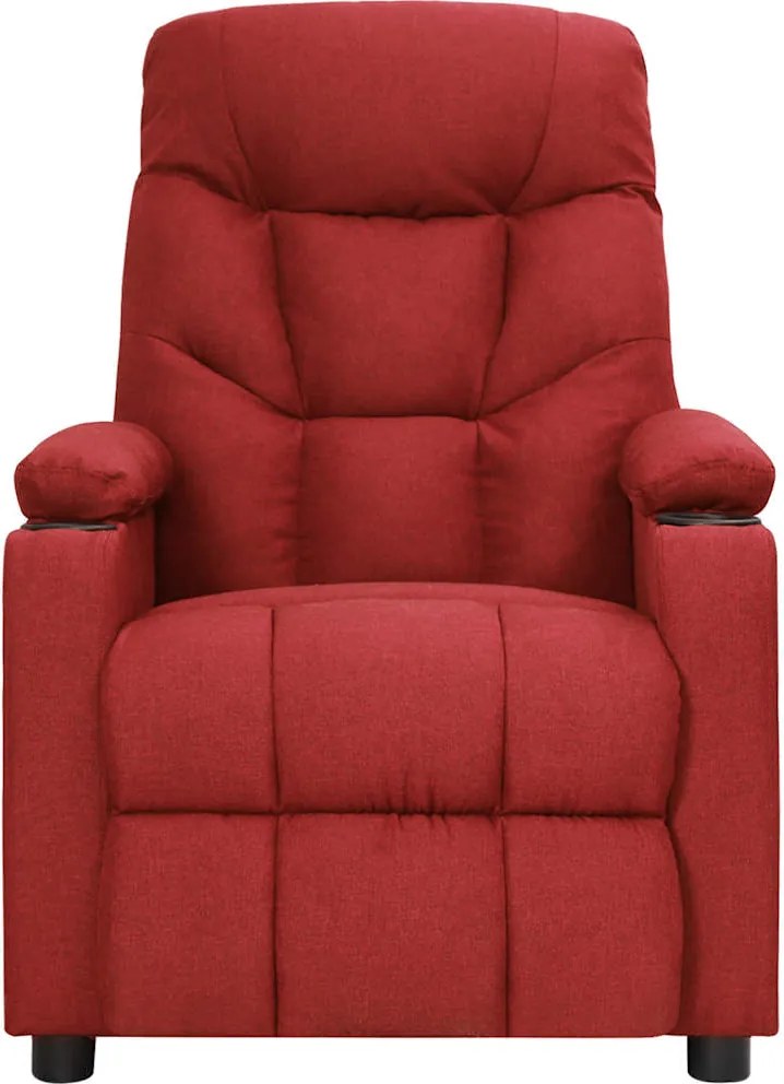 Elektrické masážní křeslo vínové textil 3098830