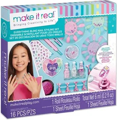 MAKE IT REAL Sada na zdobení nehtů Bling / od 8 let