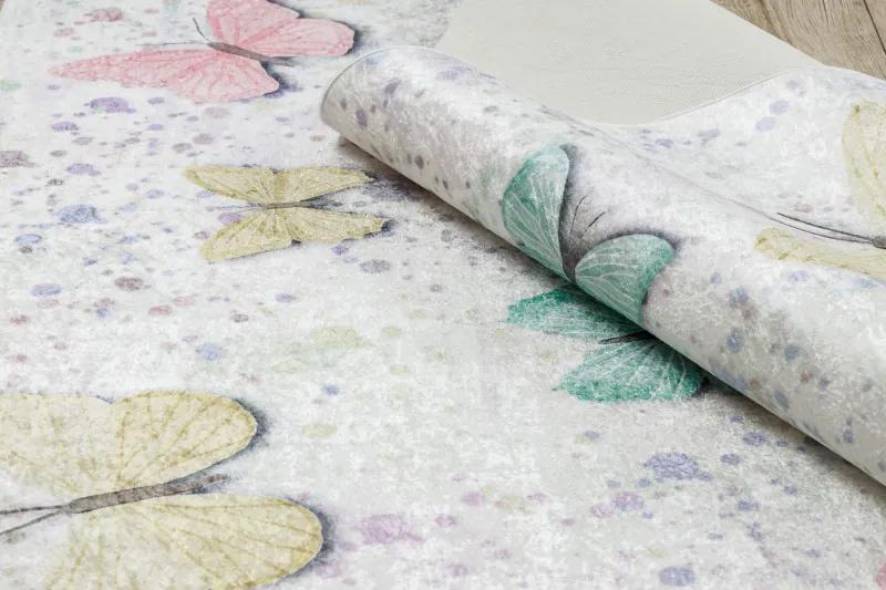 Dywany Łuszczów Dětský kusový koberec Bambino 1610 Butterflies cream ROZMĚR: 80x150