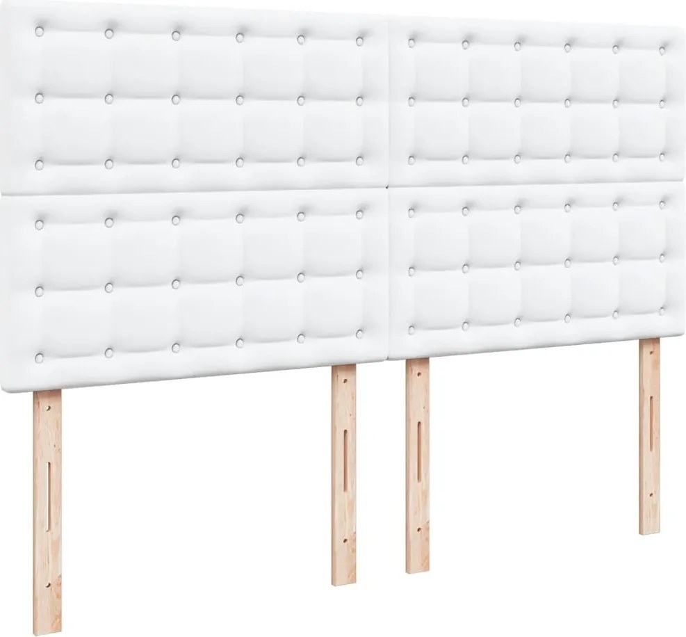Box spring postel s matrací bílá 180x200 cm umělá kůže 3293033