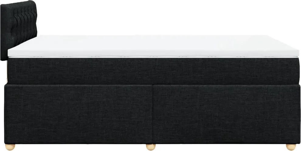 Box spring postel s matrací černá 120x200 cm textil 3286656