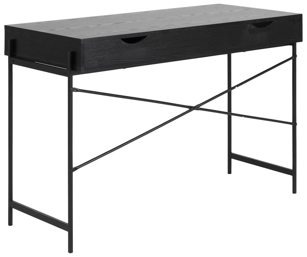 Industriální stůl s úložným prostorem Černý BLAMO