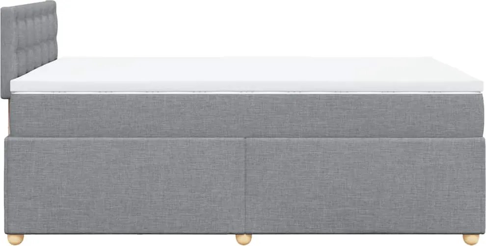 Box spring postel s matrací světle šedá 120x190 cm textil 3286633