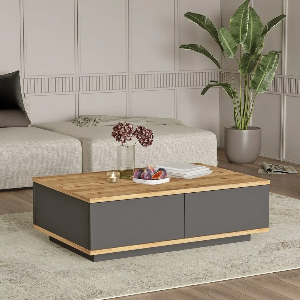 Konferenční stolek Frem Anthracite and Atlantic Pine
