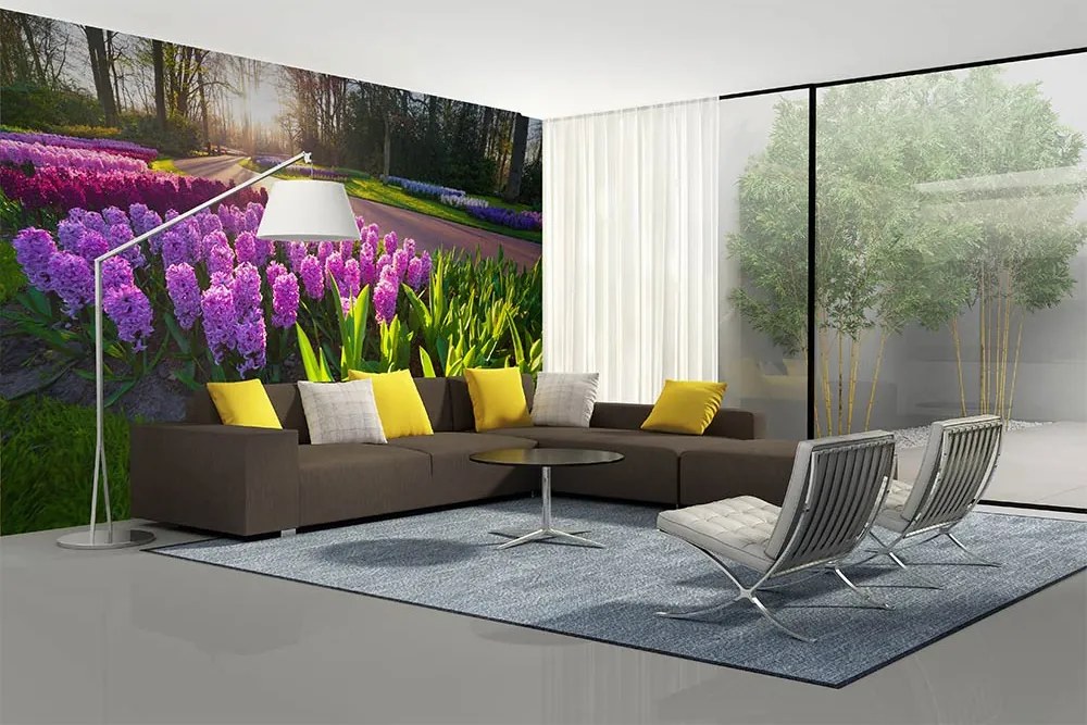 Pětidílná vliesová fototapeta Hyacinty, rozměr 375x250cm, MS-5-0068