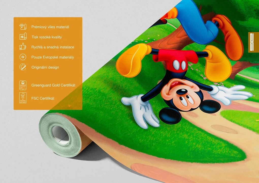 Dětská vliesová fototapeta na zed' Mickey Mouse Sporty, Disney | 202 x 90 cm | DFTDNH 5323