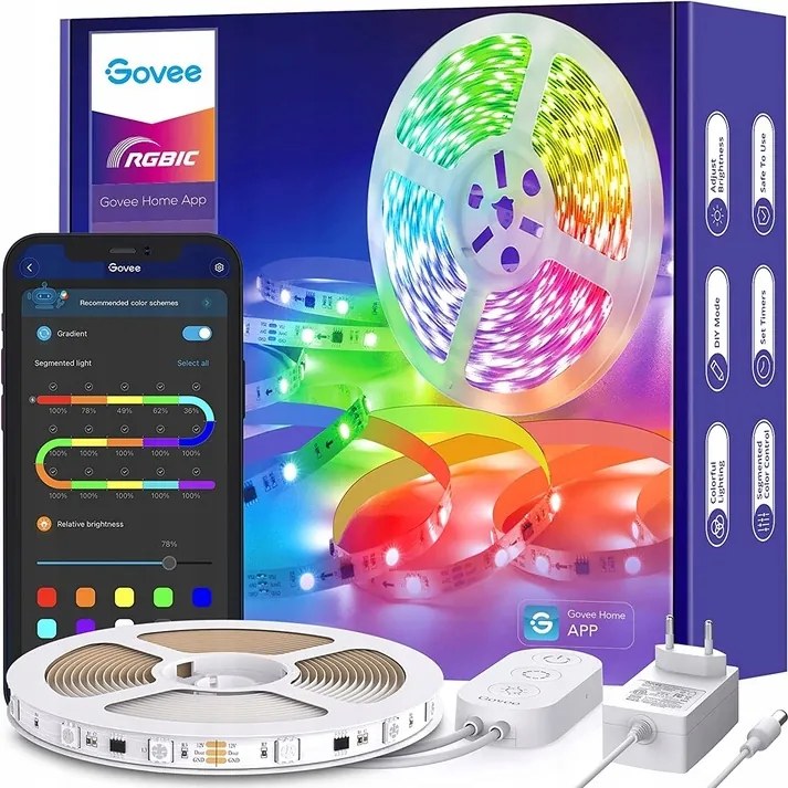 Govee Led Pásek Rgbic Led Bluetooth S Aplikací 5 M