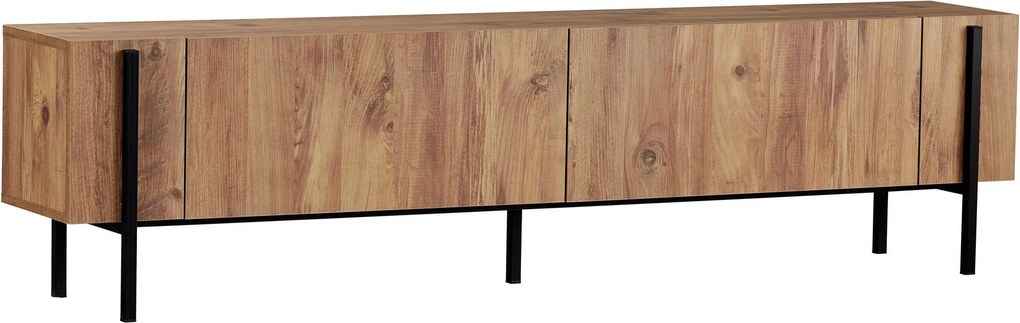 TV stolek ZENORI 180 cm, borovice Atlantic/černá