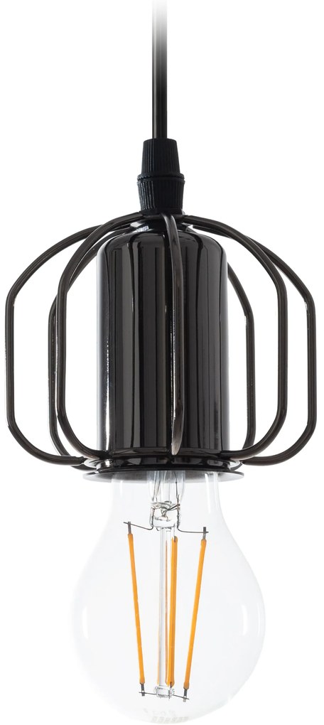Toolight - Závěsná lampa 1xE27 APP591-1CP, černá, OSW-08563