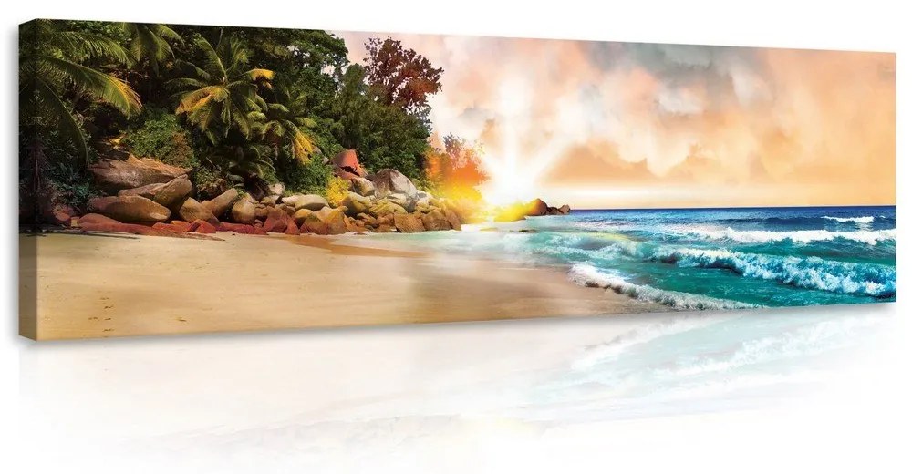 Postershop Obraz na plátně: Ráj na pláži (2) - 145x45 cm