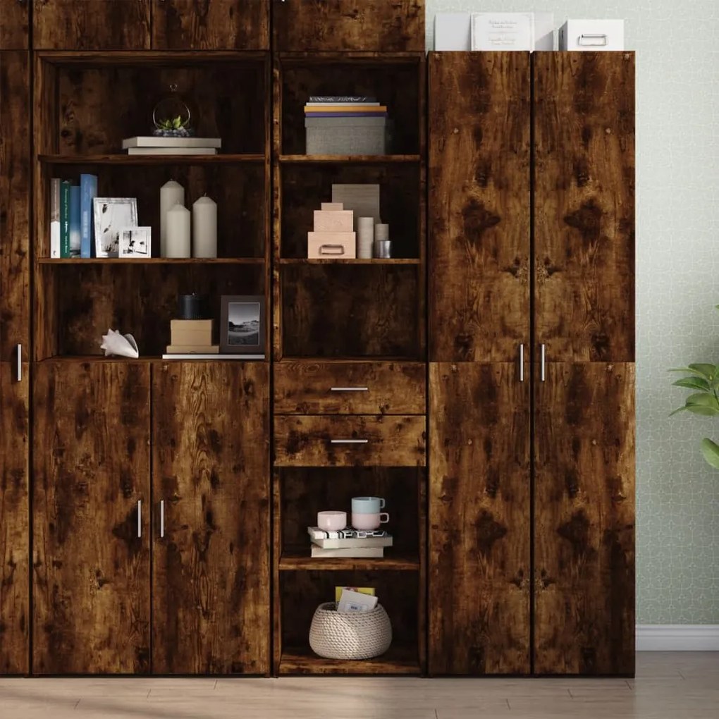 Skříň highboard kouřový dub 45 x 42,5 x 185 cm kompozitní dřevo 3281452