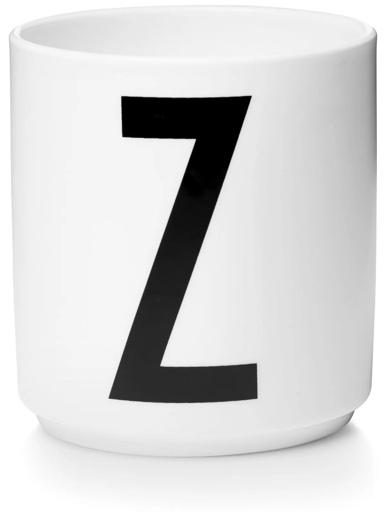 DESIGN LETTERS Porcelánový hrneček/dózička Letters 300 ml D, černá barva, bílá barva, porcelán