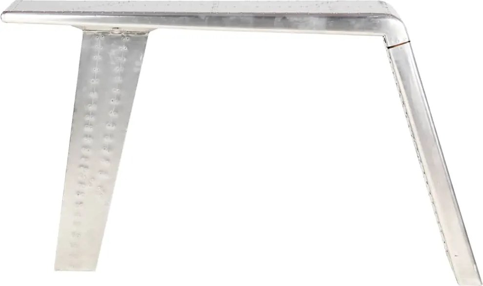 Letecký psací stůl stříbrný 112 x 50 x 76 cm kov 284414
