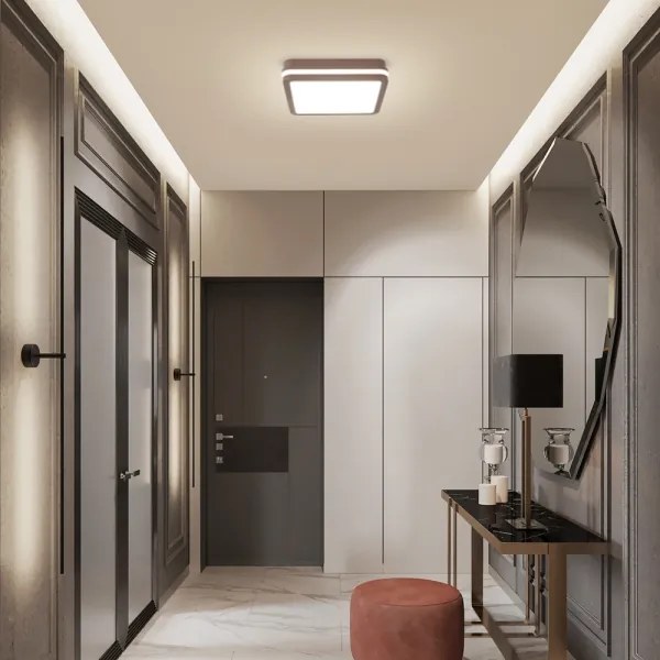 Brilagi -LED Venkovní stropní svítidlo BENE LED/24W/230V 26x26 cm hnědá IP54