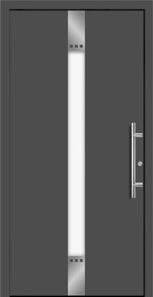 Splendoor Hliníkové vchodové dveře Moderno M440/P, antracitová metalíza, 110 P