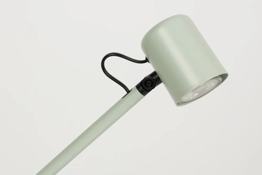 Světle zelená kovová stolní lampa (výška 45,5 cm) Aero – White Label