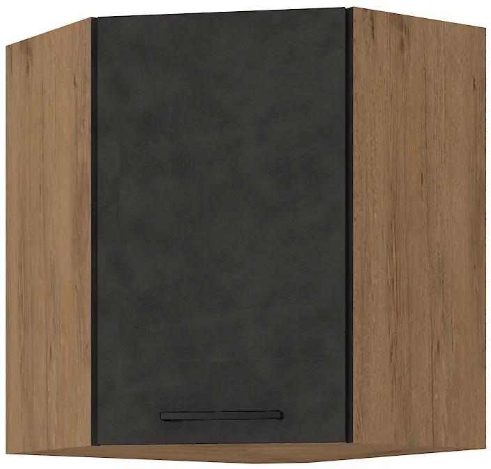 STL Rohová skříňka horní VIGO Barevné provedení kuchyně VIGO: Dub Lancelot / Dark Wood
