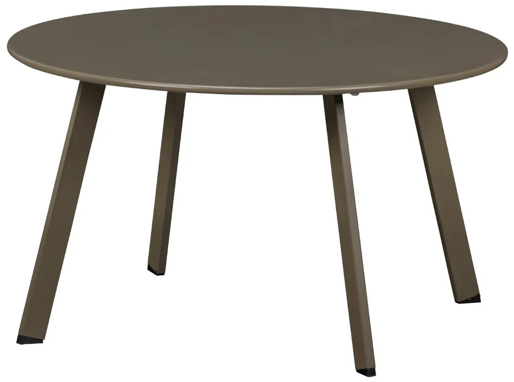 Hoorns Hnědo zelený kovový konferenční stolek Axl 70 cm