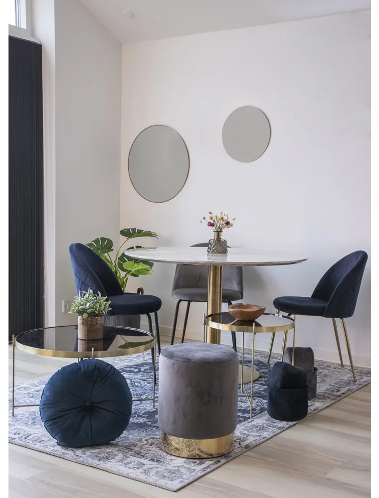 House Nordic Kulatý jídelní stůl BOLZANO zlatý 110cm