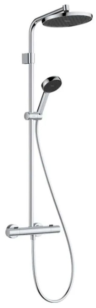 Hansgrohe Activera S - Sprchový set s termostatem, průměr 24 cm, 2 proudy, EcoSmart, chrom 28078000