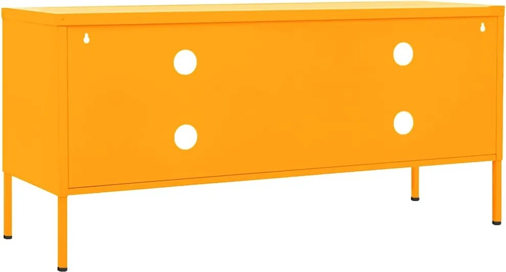 TV skříňka hořčicově žlutá 105 x 35 x 50 cm ocel 336227