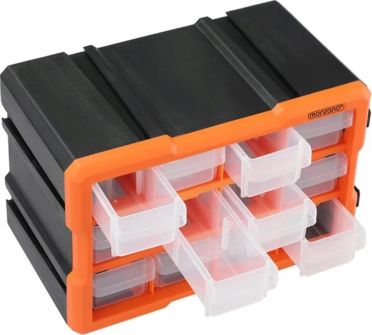 Organizér Damir s 12 přihrádkami černý/oranžový