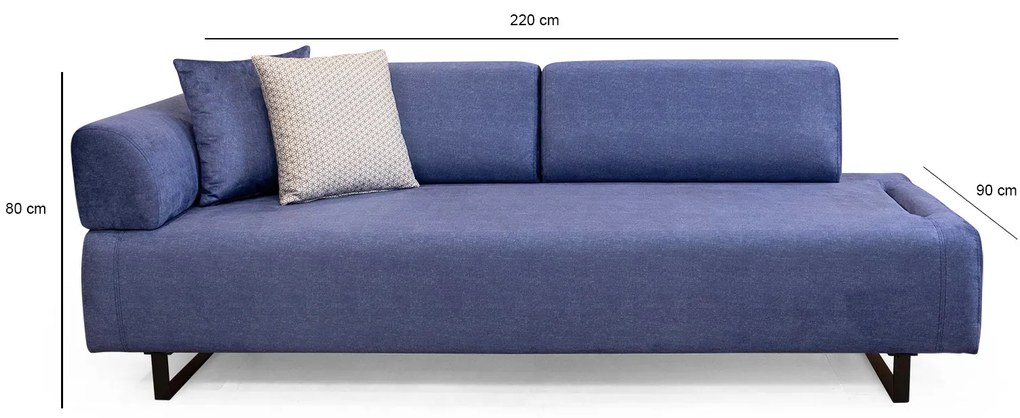 Hanah Home Nastavitelná pohovka INFINITY modrá 560ARE1321