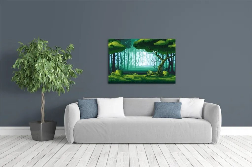 Obraz les z pohádky Velikost (šířka x výška): 120x80 cm