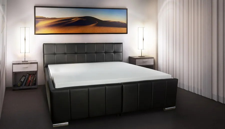 Čalouněná postel Vanesa 200x200 cm vysoká 72 cm - výběr barev