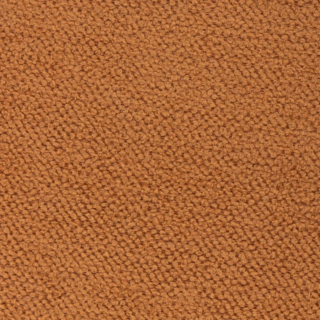 Čalouněný kulatý puf AMEA bouclé, Ø 39 cm, oranžová