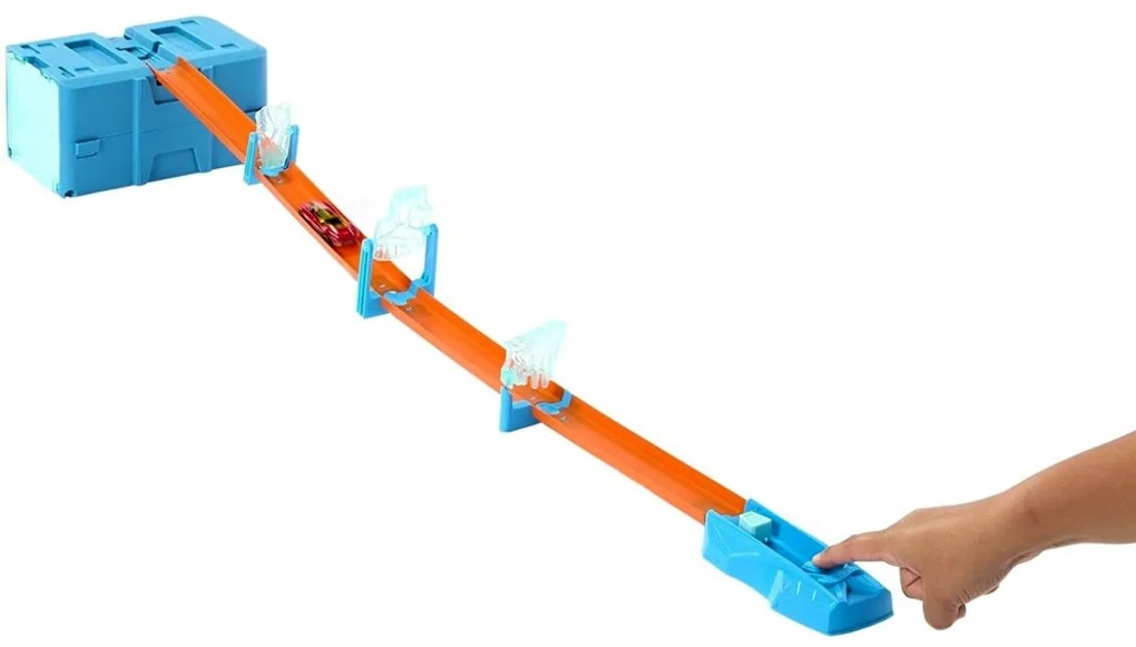 Mattel hot wheels track builder ledová závodní dráha, hkx40