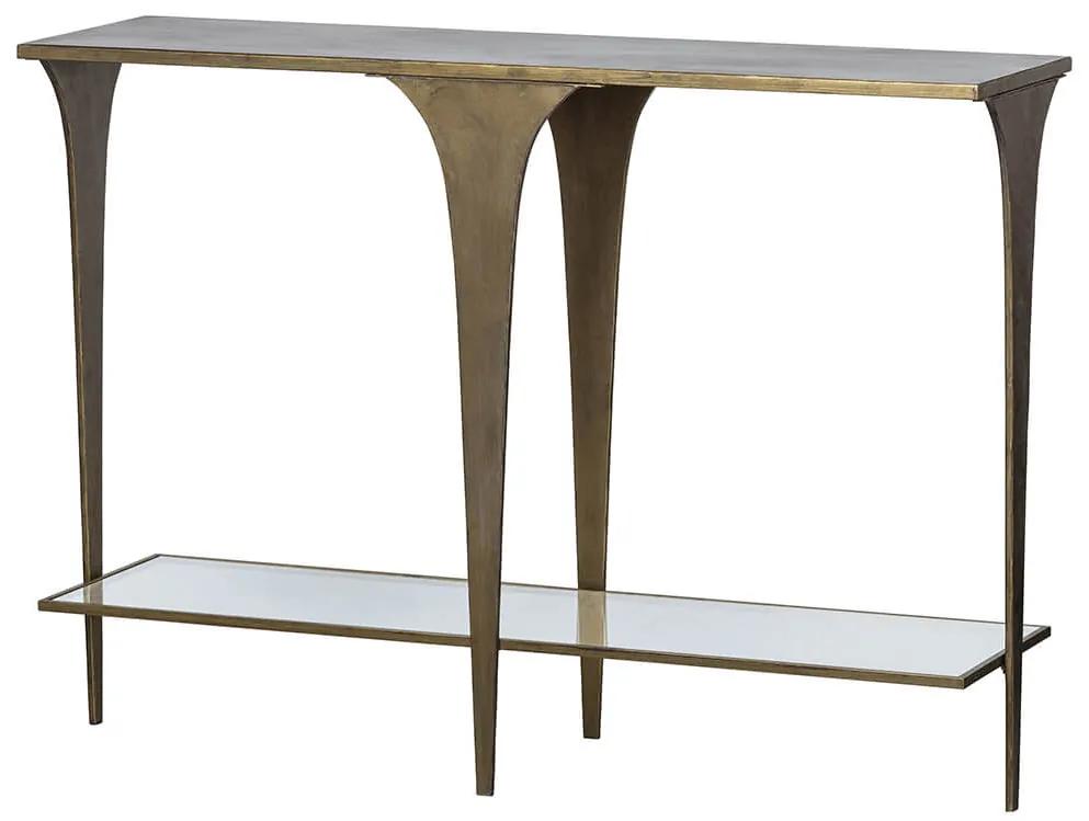Konzolový stolek coops 140 x 101 cm mosaz MUZZA