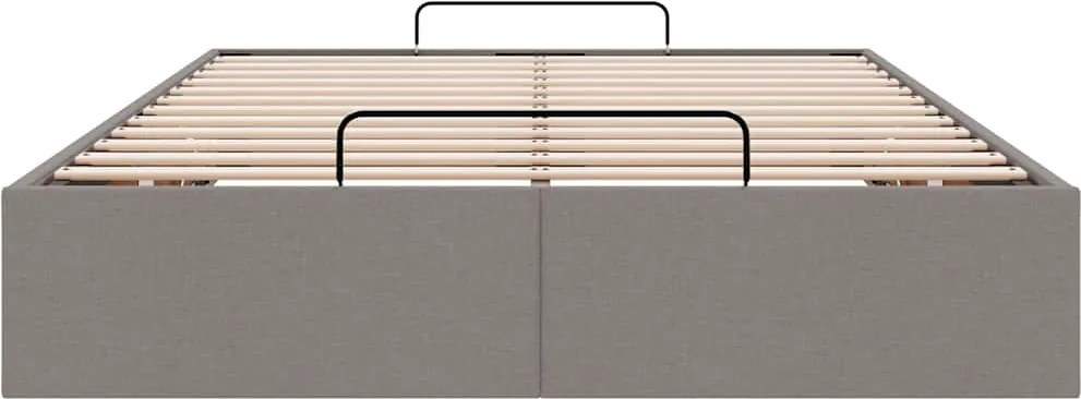 Osmanský rám postele bez matrací taupe 120x190 cm textil 3310865