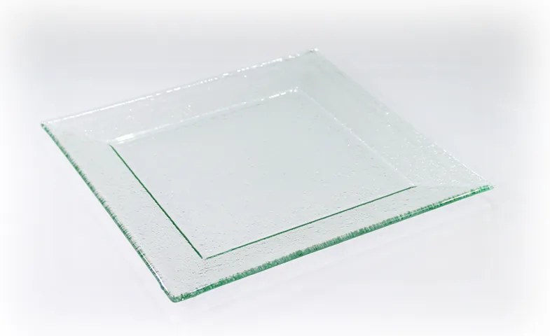 BDK-GLASS Servírovací tác MAXIM 25x25cm Barva: Extra čiré sklo