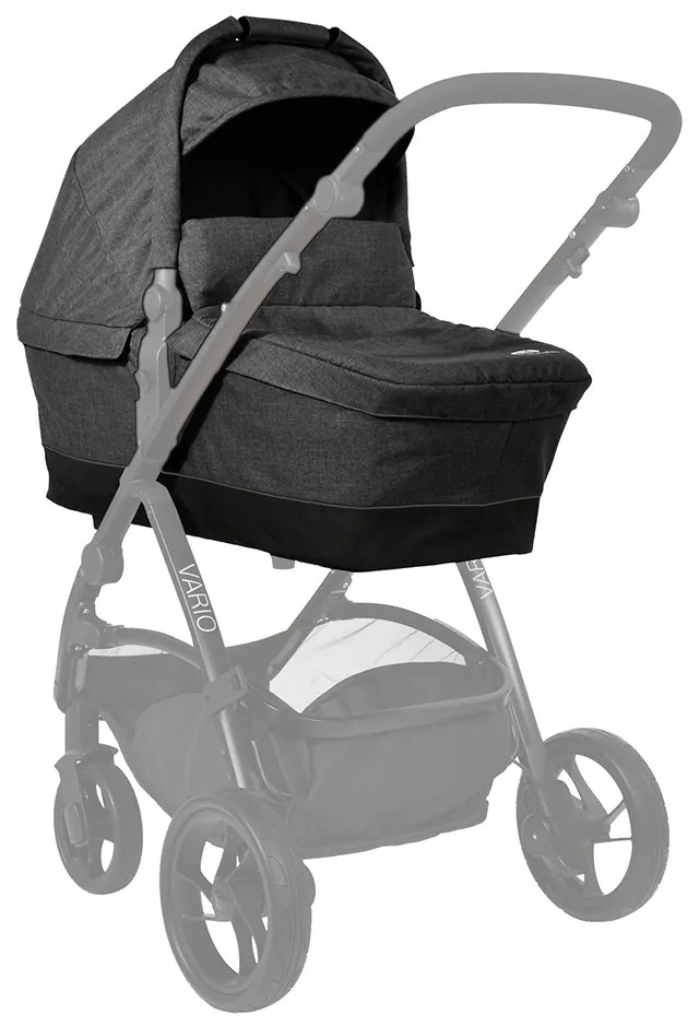PETITE&MARS Korbička ke kočárku Vario/ Spider - Black Melange