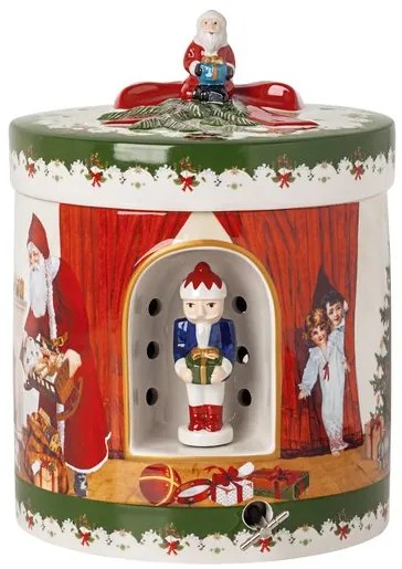 Villeroy & Boch Christmas Toys dárková hrací skříňka / svícen, Santa přináší dárky, Ø 16 cm 14-8327-6692