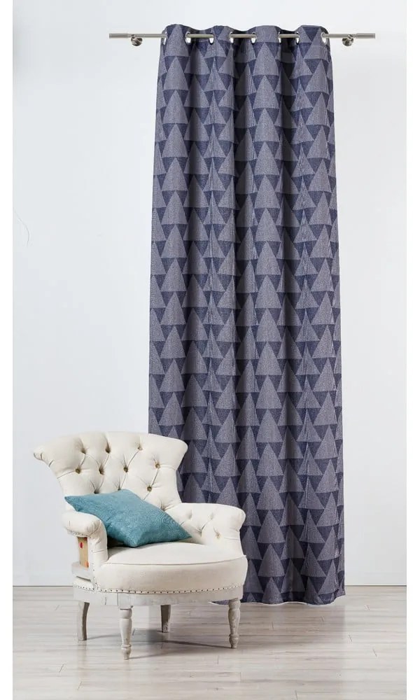 Modro-šedý závěs 130x260 cm Zatapa – Mendola Fabrics