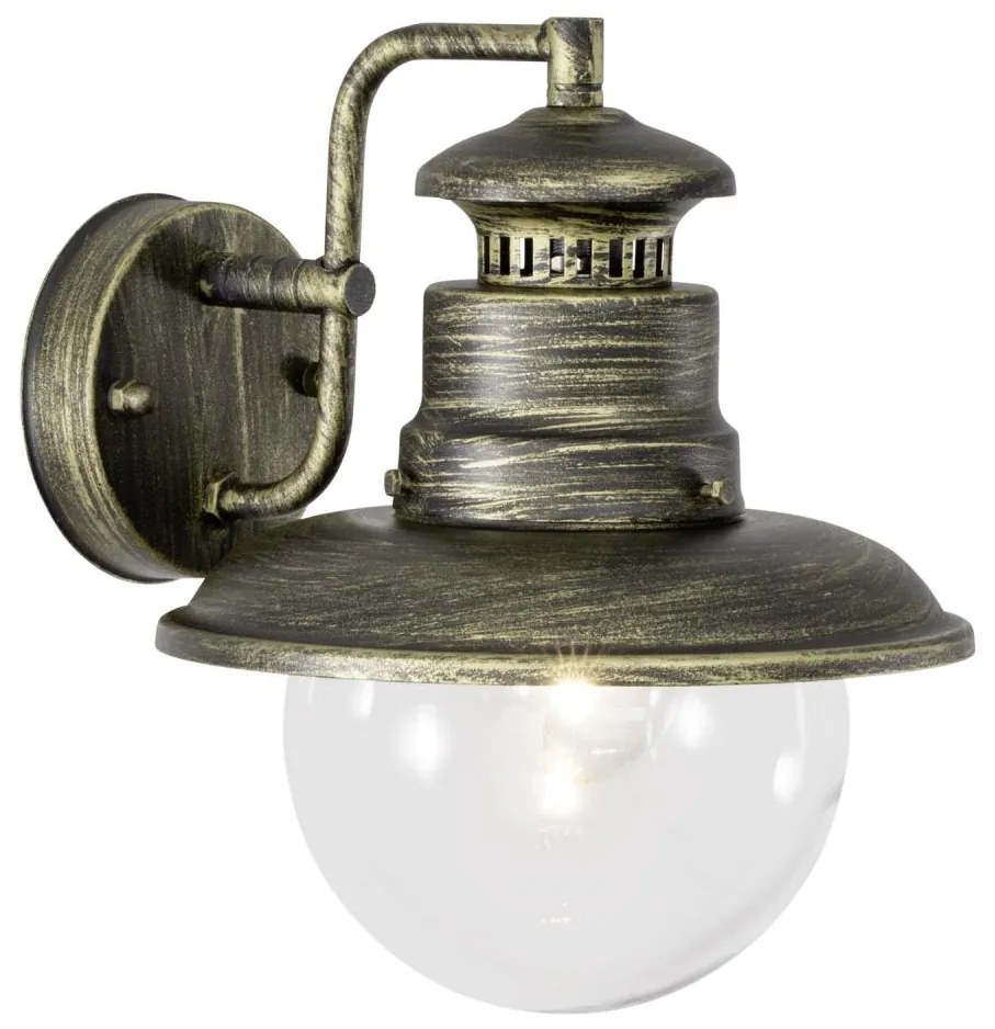 Brilliant - Venkovní nástěnná lampa ARTU 1xE27/60W/230V IP44 patina/zlatá