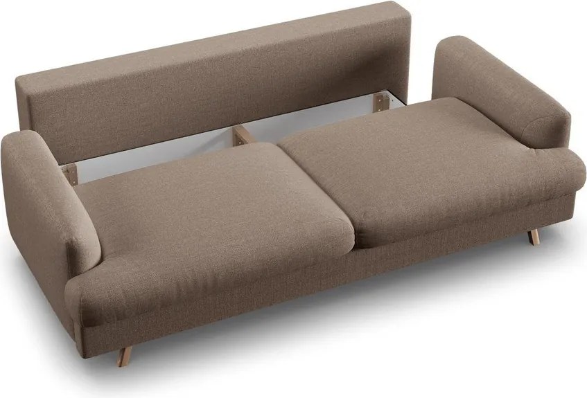 Taupe rozkládací/s úložným prostorem pohovka 233 cm Naomi – Micadoni