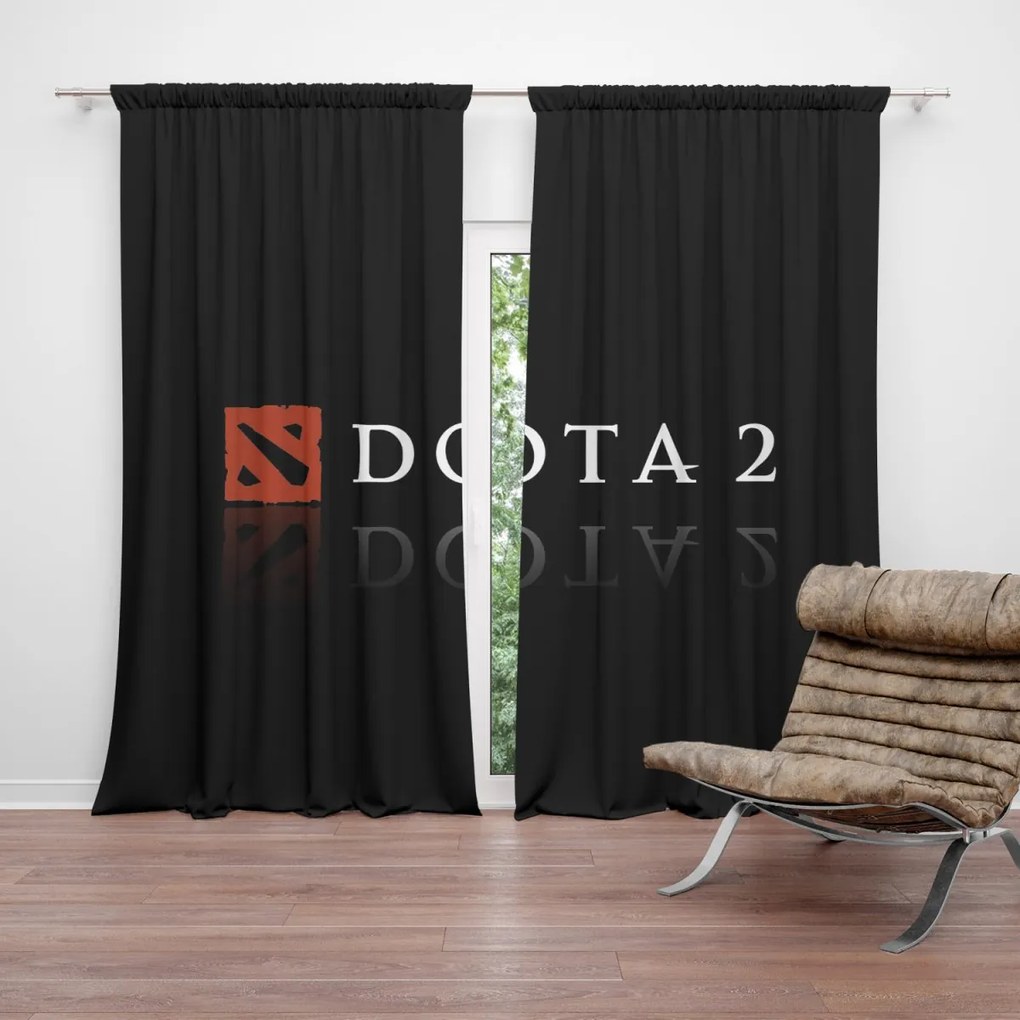 Sablio Závěs DOTA 2 Černá: 2ks 140x250cm